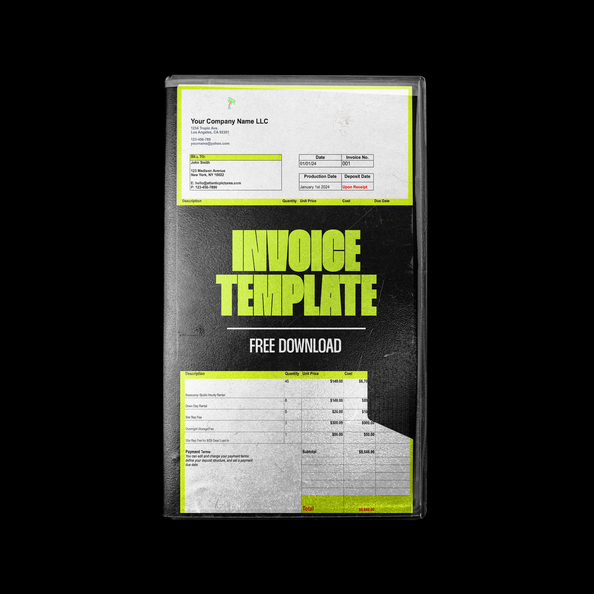 CLIENT INVOICE TEMPLATE (FREE) – Tropic Colour
